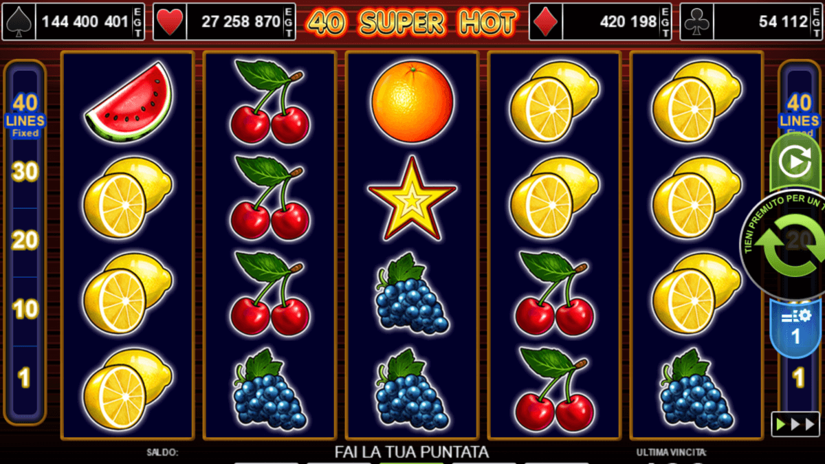 40 Super Hot, guida completa alla slot senza Free Spin